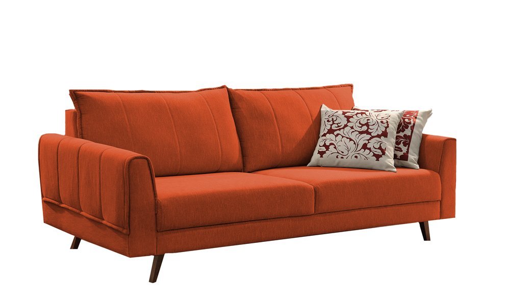 Sofá 2 Lugares Ocre em Veludo 1,60m Cherry | MadeiraMadeira