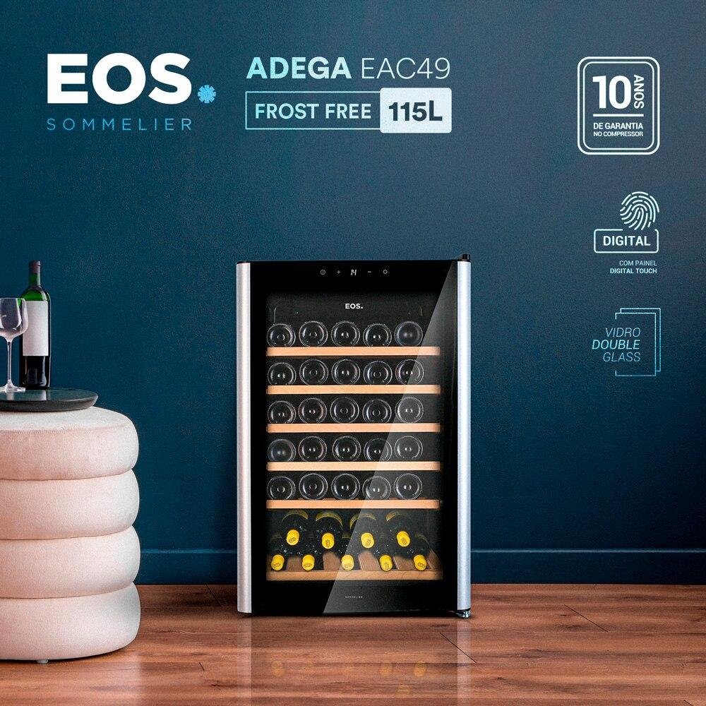 Adega Climatizada 49 Garrafas Eos Premium com Painel Touch e Compressor Eac49e 220v | MadeiraMadeira