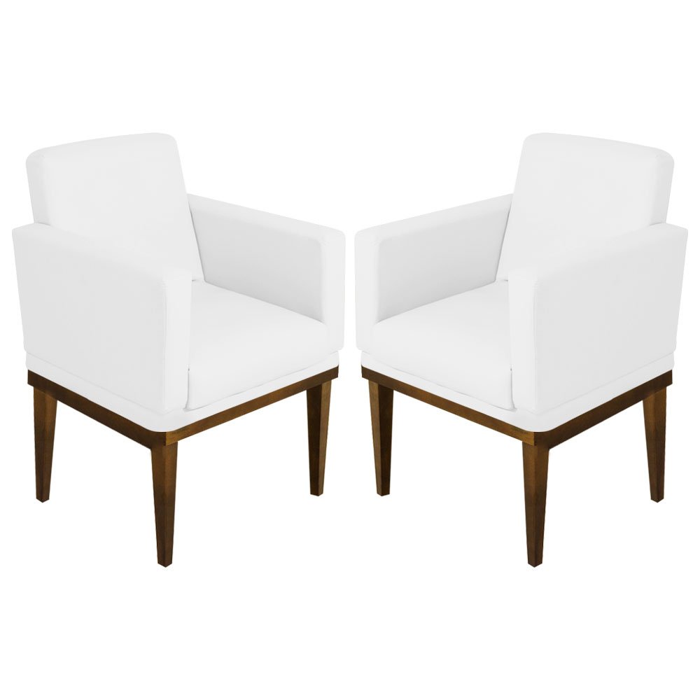 Kit 2 Poltrona Decorativa para Recepção Sala de Espera Clinica LUIS XV ...