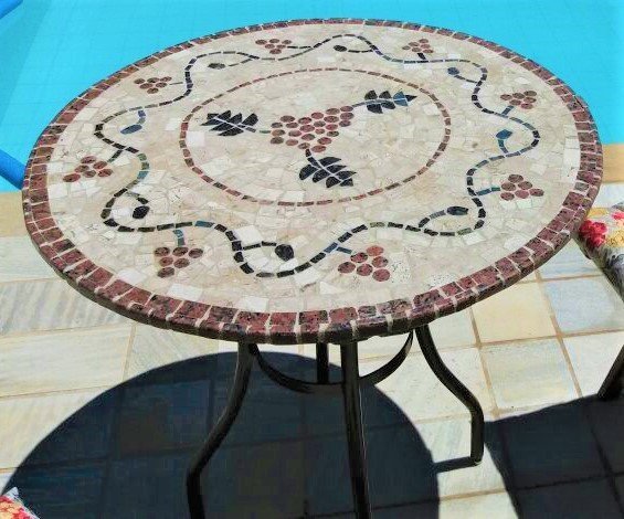 Mesa em Mosaico Bacco - Tampo e Base 100cm | MadeiraMadeira