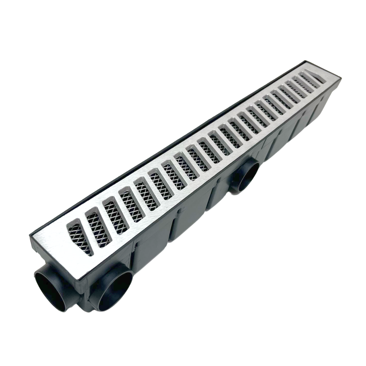 Ralo Aluminio com Cocho de Plastico Preto 6cmx 50cm | MadeiraMadeira