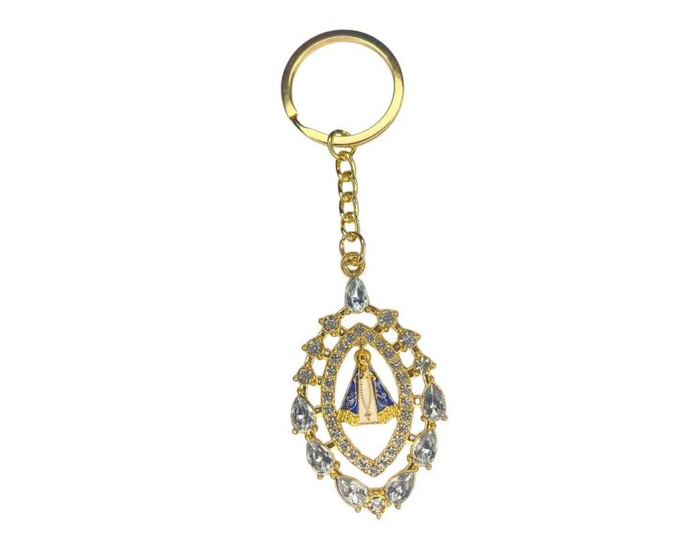 Chaveiro Dourado Folha Santa Nossa Senhora Aparecida Present ...