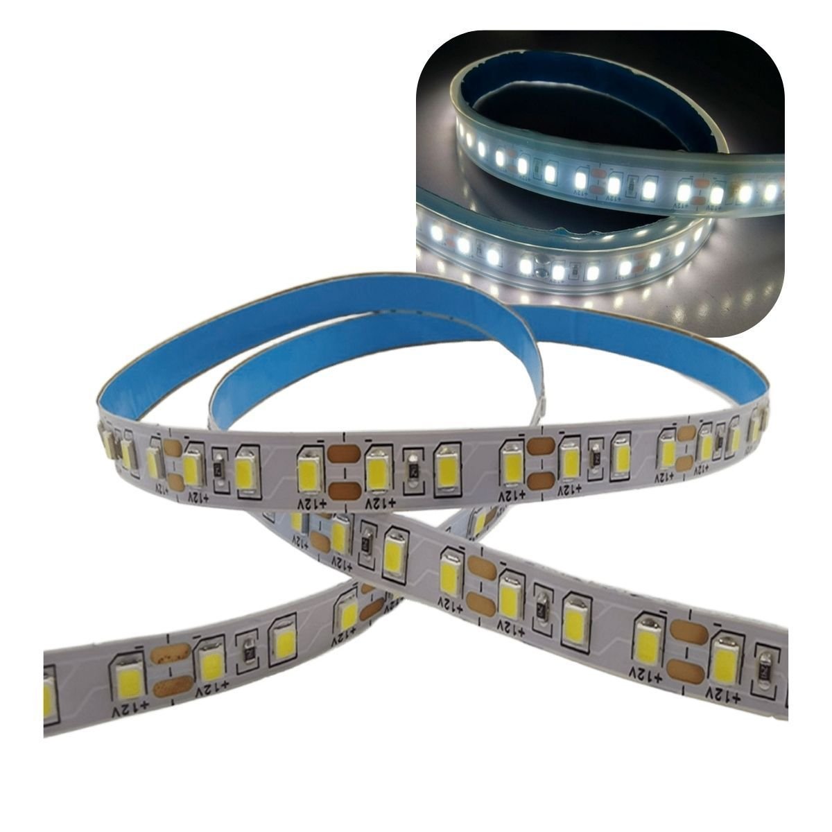 Fita Led Pro 112 Leds por Metro 8.5w Taschibra 5m 12v Ip20 Luz Fria ...