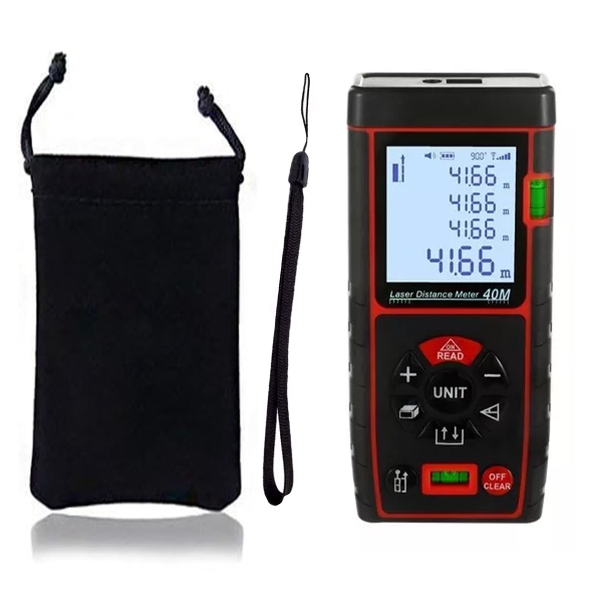 Trena Laser 40 Metros Alta Precisao Profissional Calculo de Distancia ...