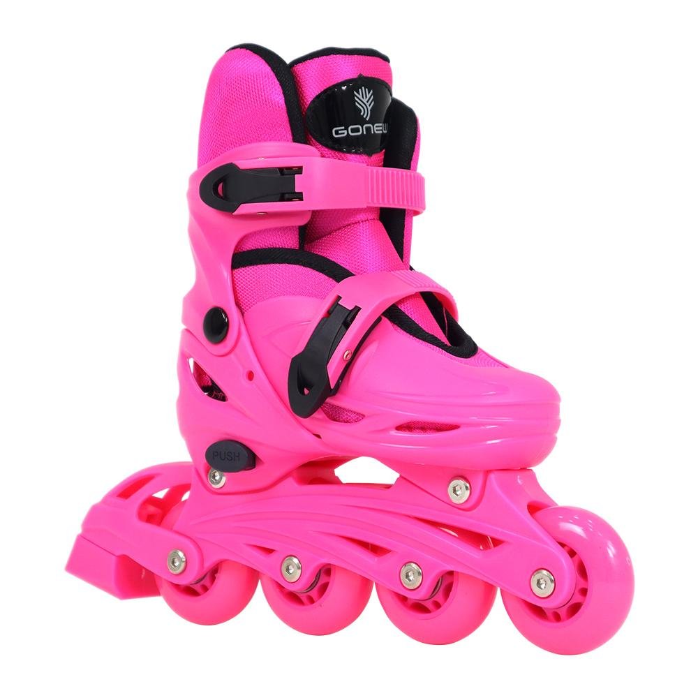 Patins Gonew Inline Rolamento 608zz Basic Exclusivo - 37/40 - Rosa | MadeiraMadeira