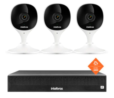 Kit Cftv Intelbras Nvr Nvd + 3 Cameras Intelbras Wifi Mibo Imx Full Hd ...