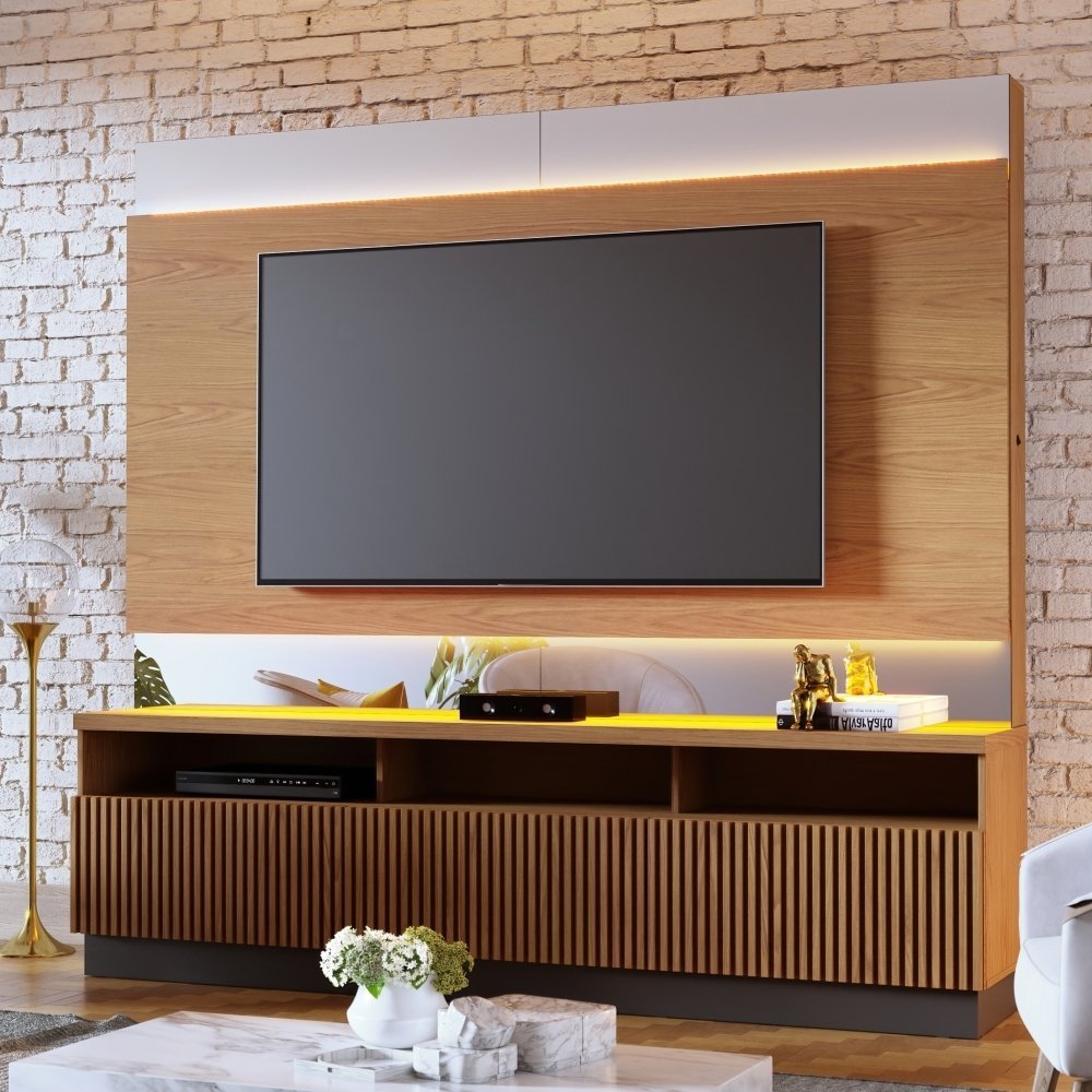 Painel Sala TV Townsville Freijó / Preto | MadeiraMadeira