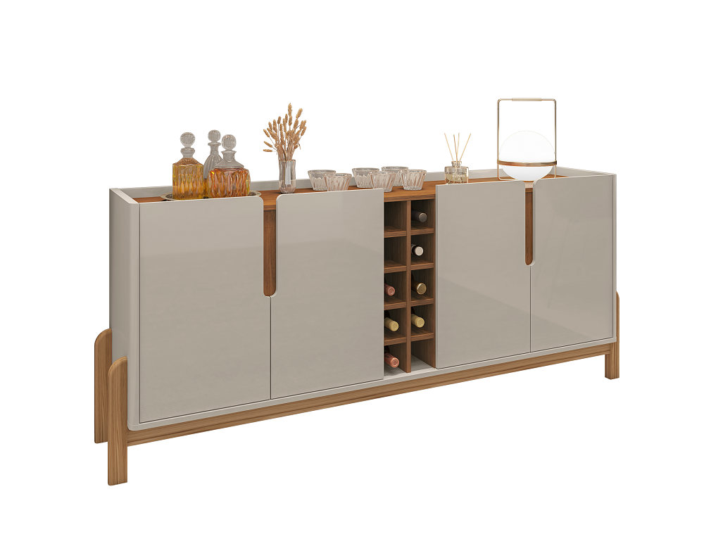 Buffet Lizz com Adega 190cm Off White Cedro Casa D | MadeiraMadeira