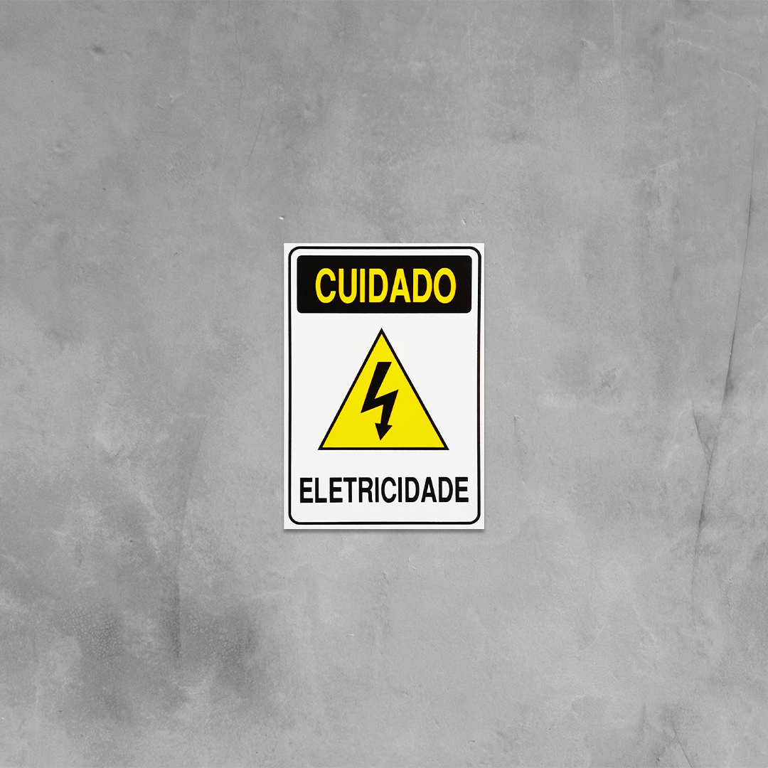 Combo 10 Placas De Sinalização Cuidado Eletricidade 20x30 Acesso - S ...