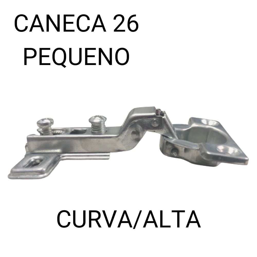 DOBRADICA PEQUENA ALTA S/ PARAFUSO JOMARCA C/ 2 | MadeiraMadeira