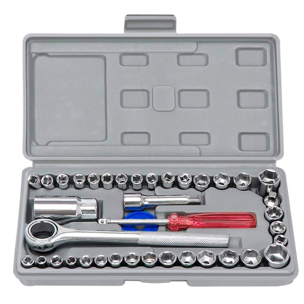 Jogo de Chave Catraca com Soquetes Completo 40 Peças AIWA | MadeiraMadeira