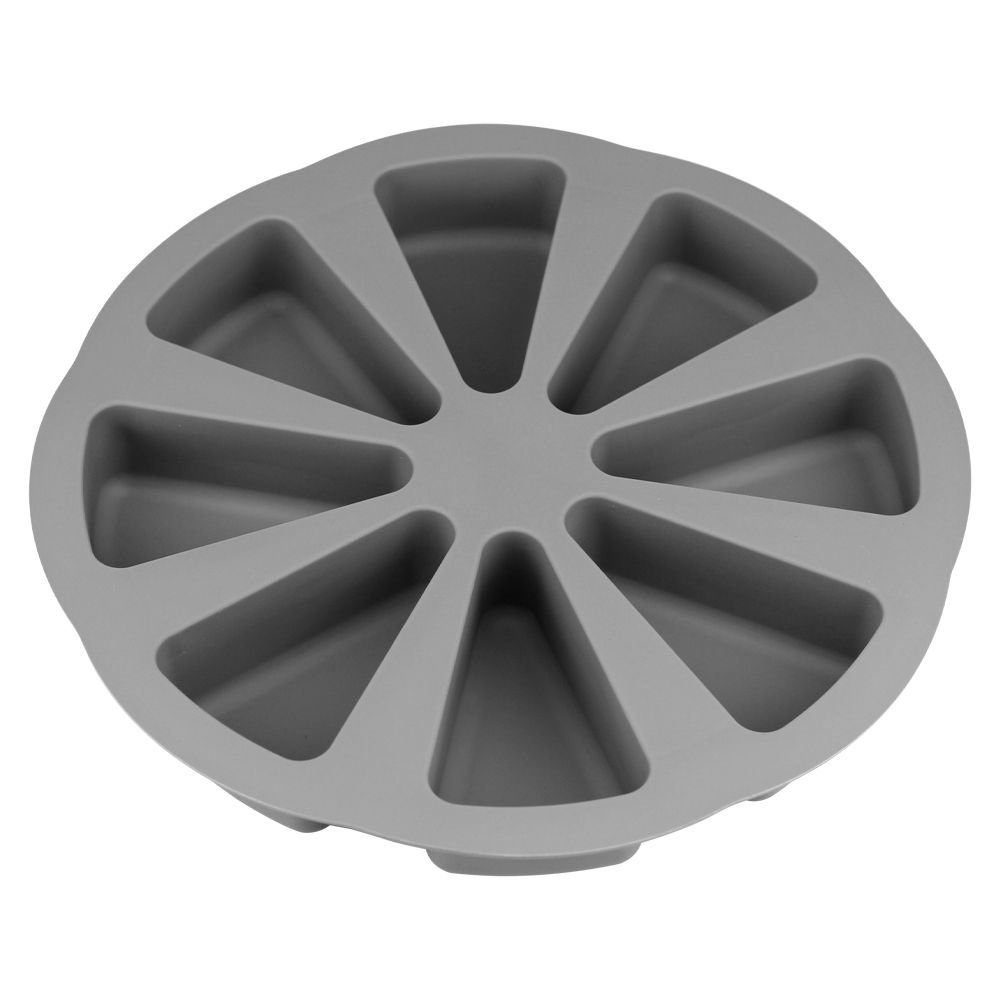 Forma de Bolo Tortas Fatias Separadas em Silicone 27 Cm - Cinza ...