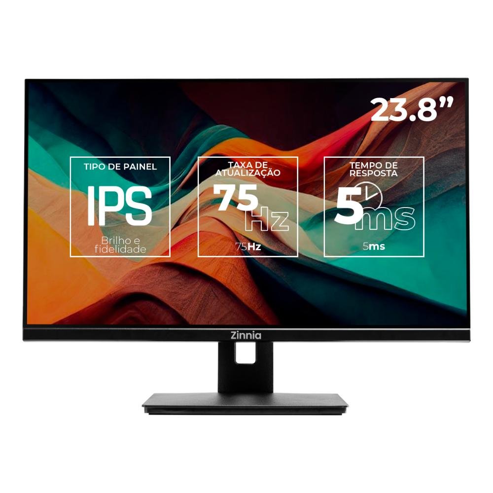 Monitor Zinnia Zeugo, 23.8 Pol. IPS, FHD, 5ms, 75Hz, FreeSync, HDMI/VGA ...