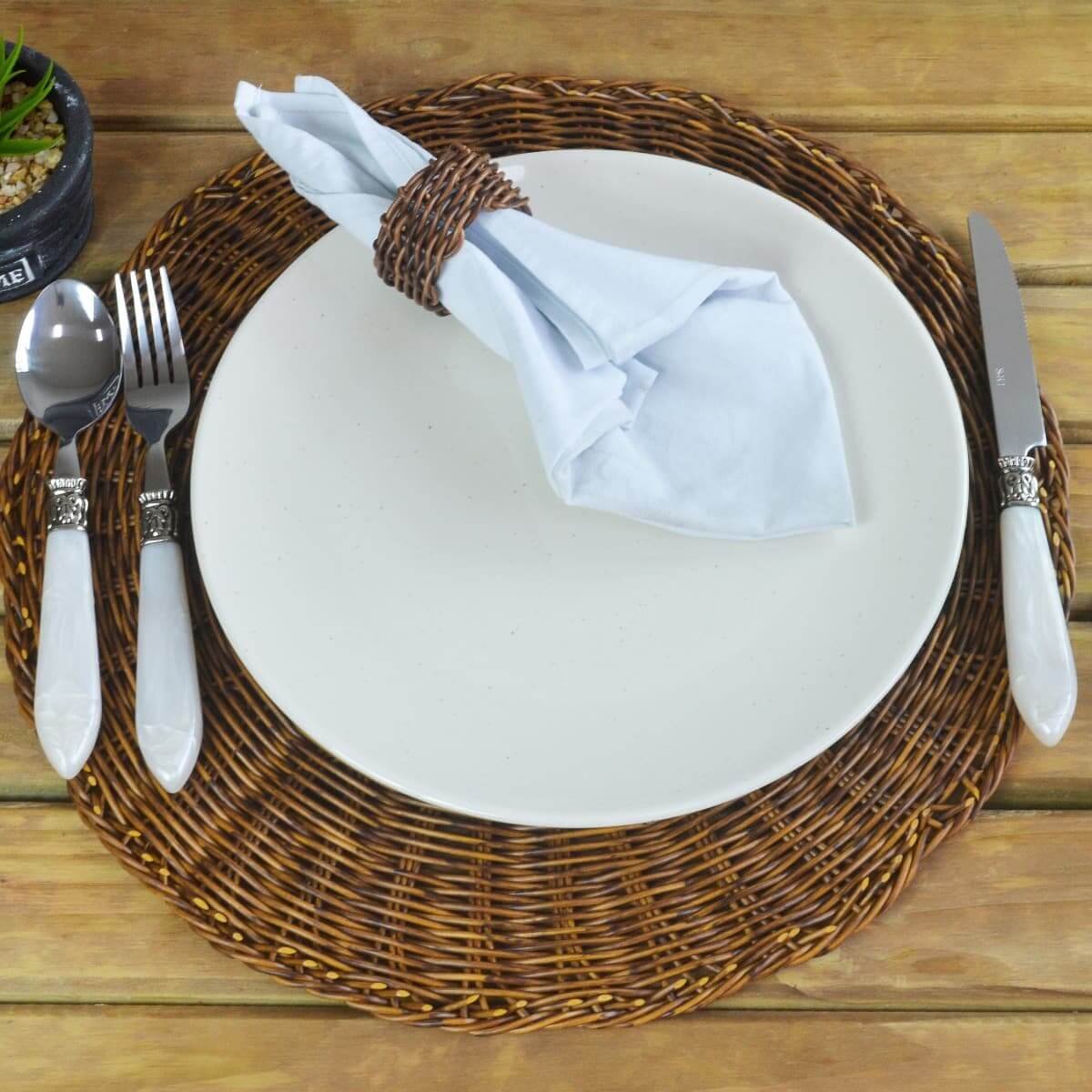 Prato Raso Jantar Porcelana 27cm:BRANCO | MadeiraMadeira