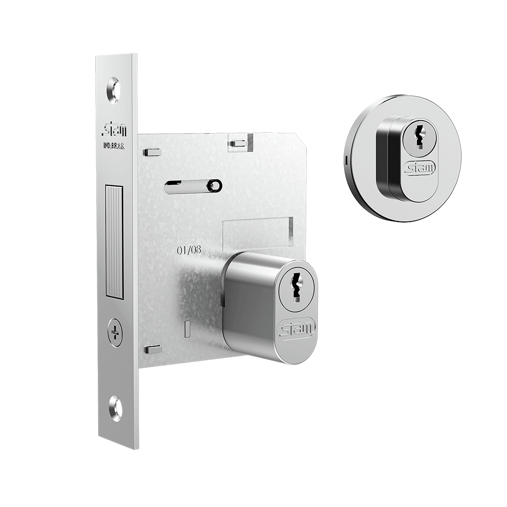 Fechadura Trava de Segurança Auxiliar Stam 1007 Cromada Fech. 1007 ...