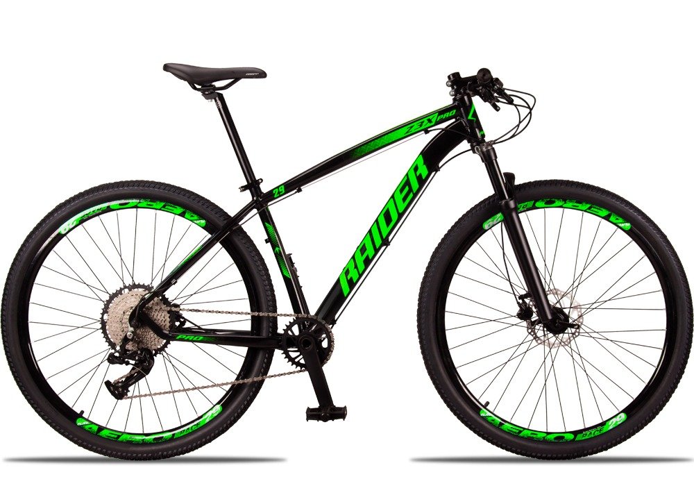 Bicicleta Aro 29 Raider Z3X 12V Shimano Deore Suspensão Trava Guidão ...