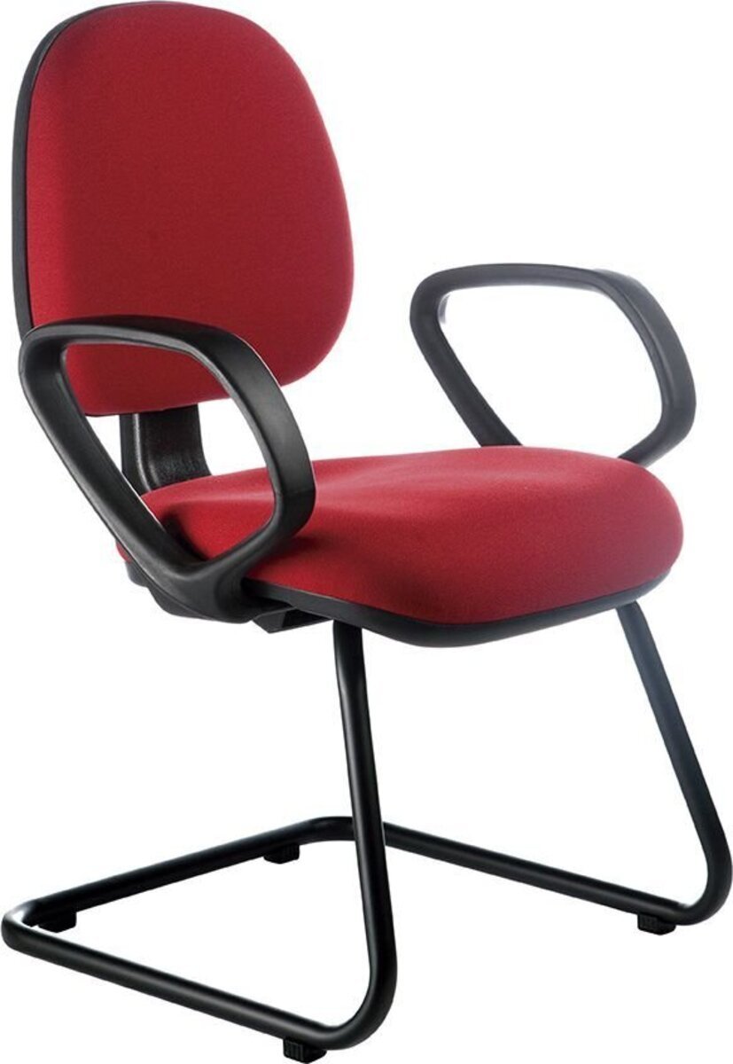 Cadeira Interlocutor para Escritório Linha Confort Vermelho ...