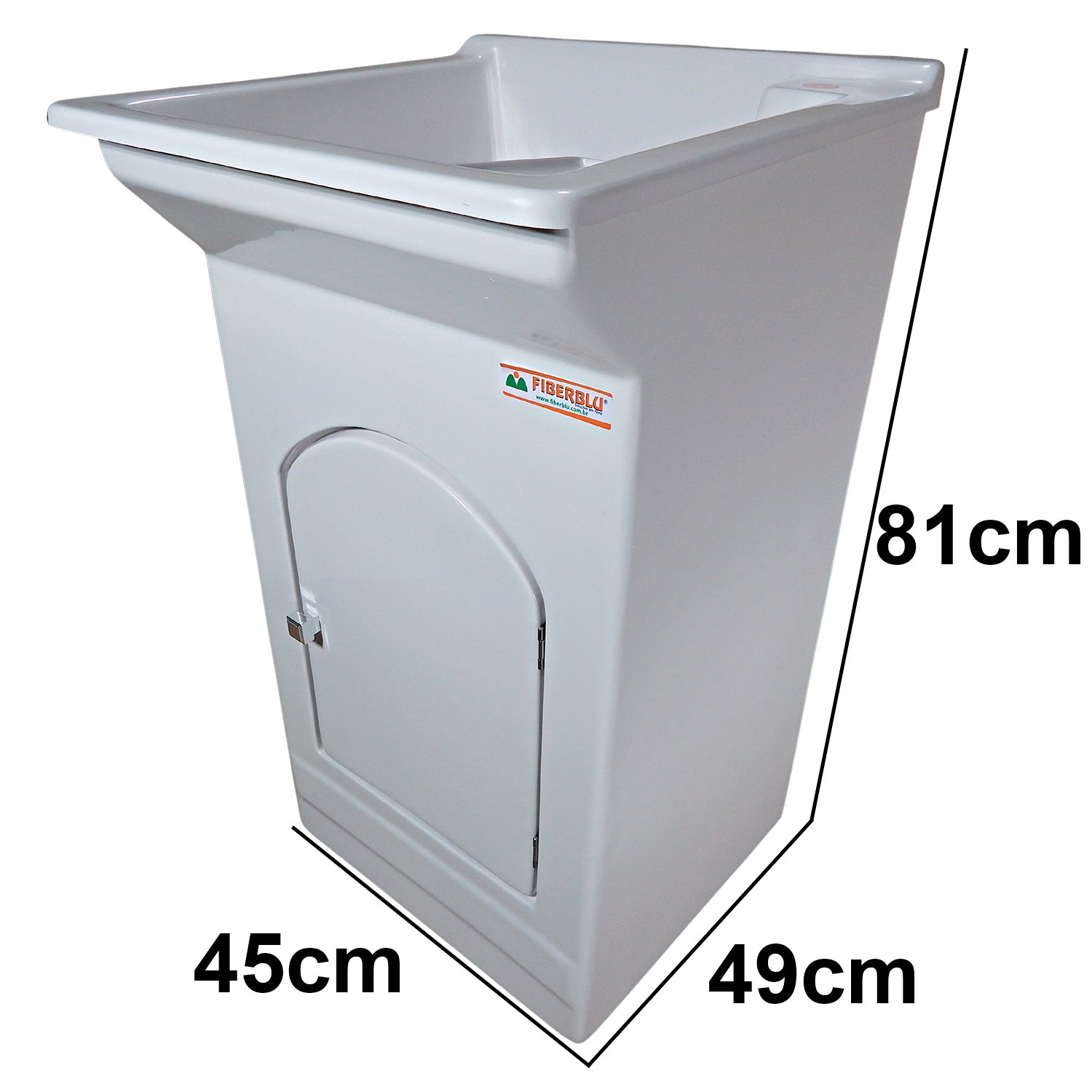 Tanque de Lavar Roupa 20L 100% Fibra com Torneira de Bancada Tanque ...