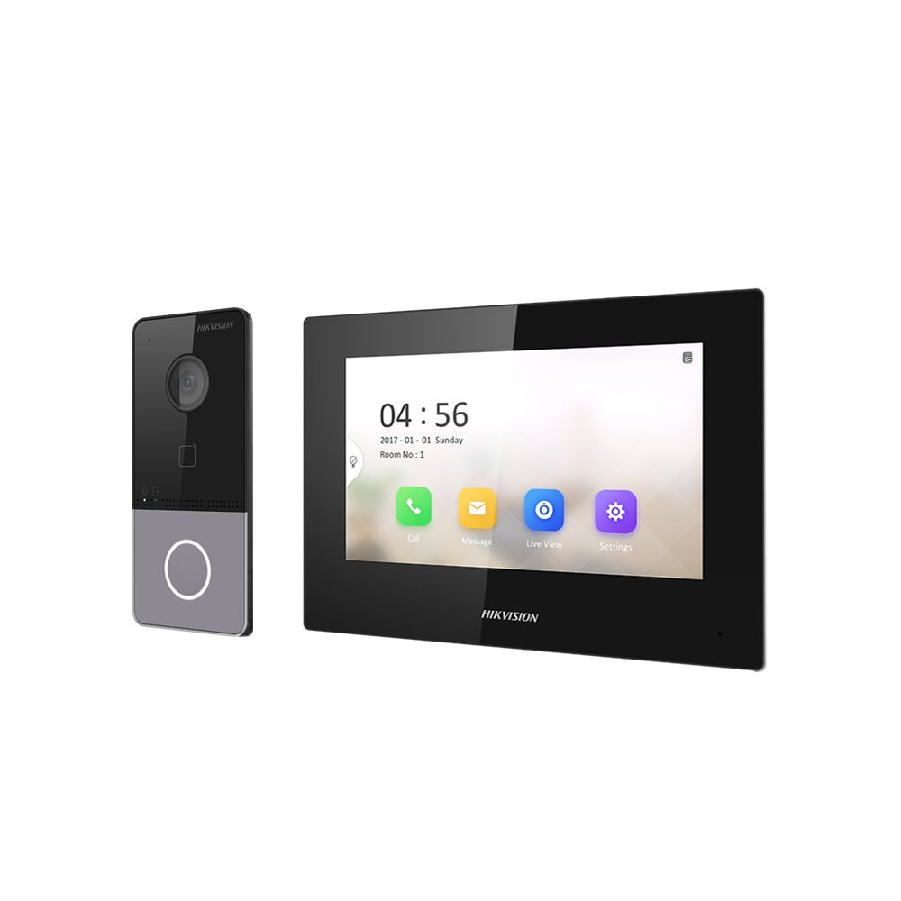 Kit Vídeo Porteiro iP WiFI 2MP DS-KIS605-P Hikvision | MadeiraMadeira