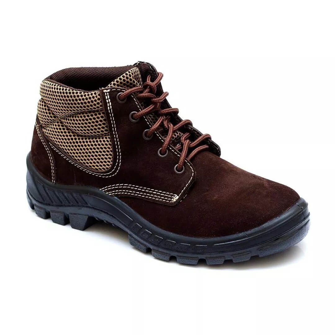 Botina de Segurança Nobuck Marluvas 50B26 Marrom Café Bico PVC ...