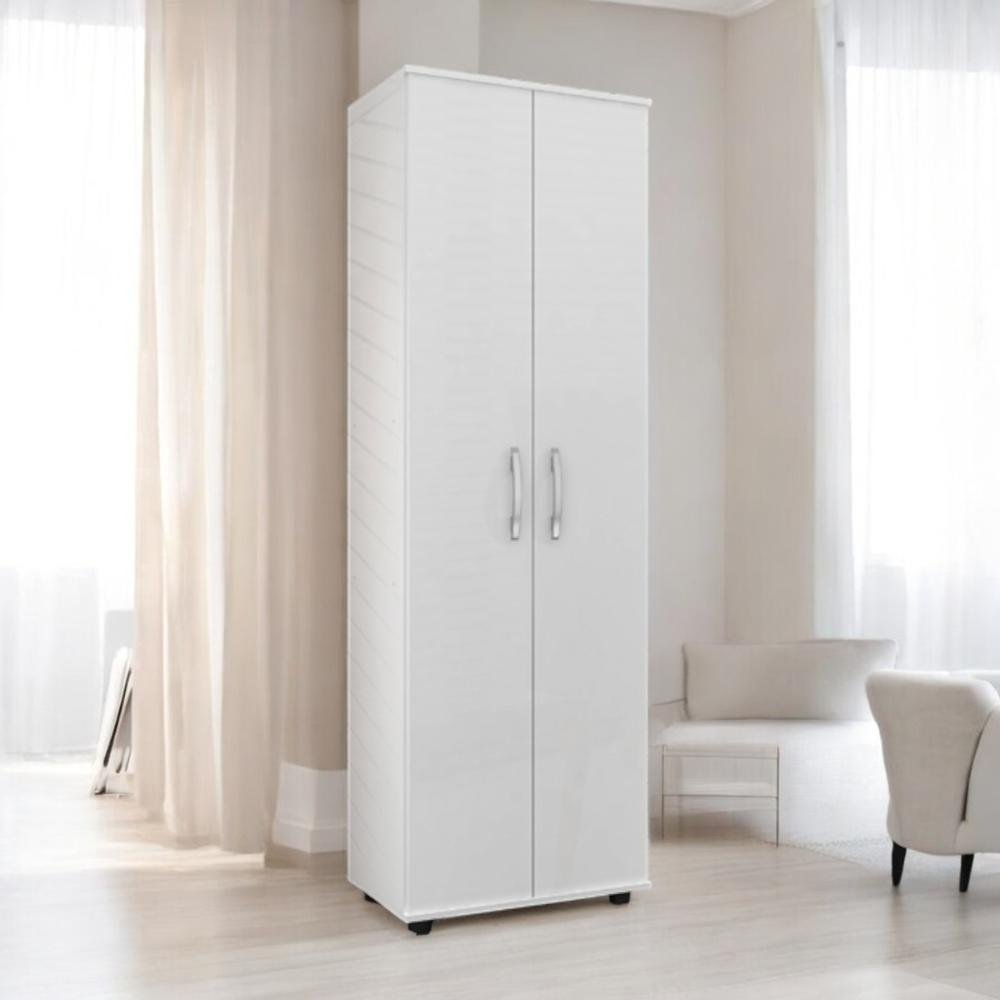Armário Multiuso com Prateleiras Sofisticado Safira Branco | MadeiraMadeira