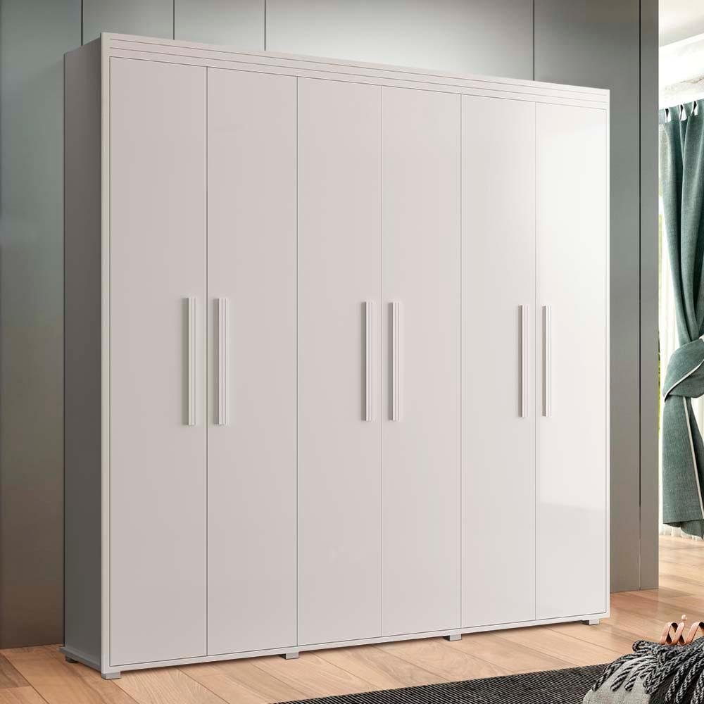 Guarda Roupa Casal 6 Portas Branco | MadeiraMadeira
