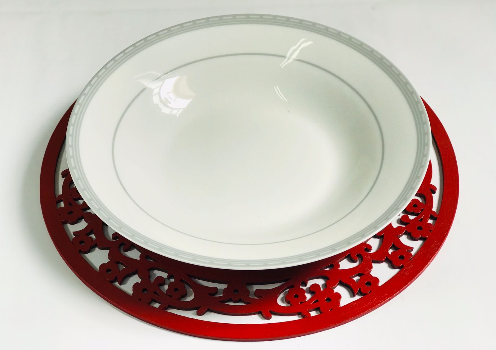 Jogo 6 Sousplat de Mdf Floral | MadeiraMadeira