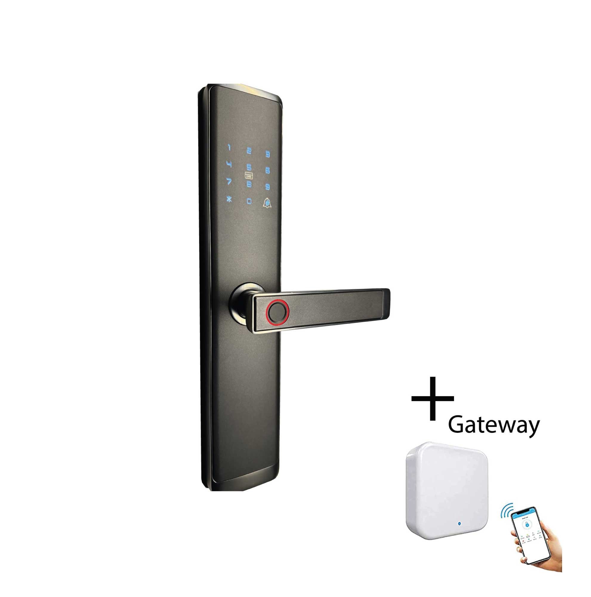 Fechadura Digital Inteligente Aluminum Sf88 com Gateway | MadeiraMadeira
