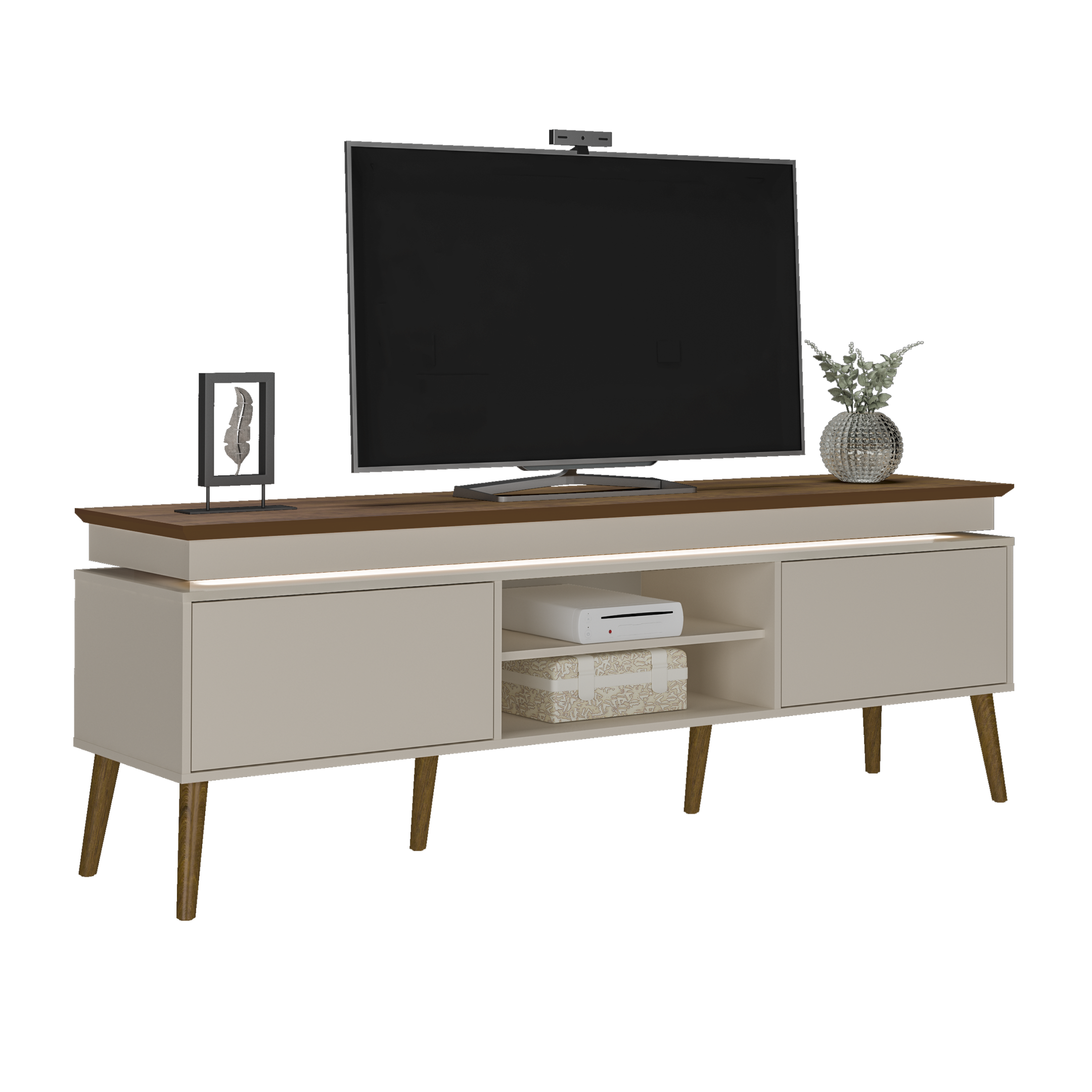 Raque para Sala Com Led TV até 65 Polegadas Lumina Off White ...