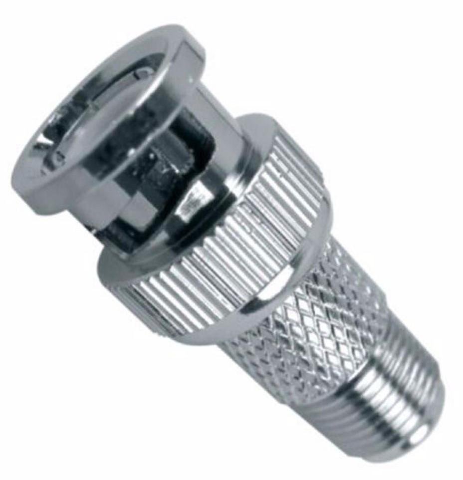 Adaptador Plug Bnc para Plug F Metal | MadeiraMadeira