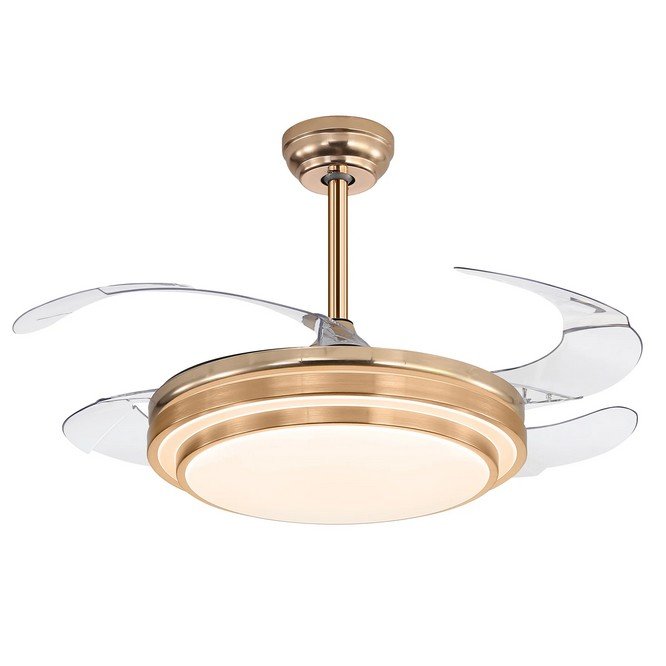 Ventilador de Teto 4 pás Dourado Max Retrátil Bivolt Aliseu ...