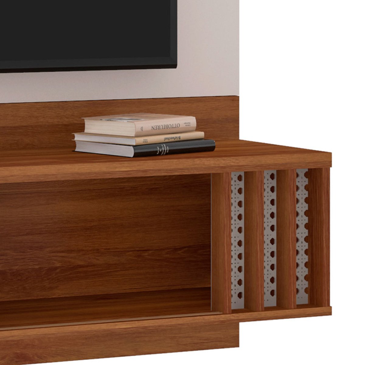 Home Suspenso Painel para Tv até 60 Polegadas Sala de Estar New York - Grappa Móveis: Off White ...