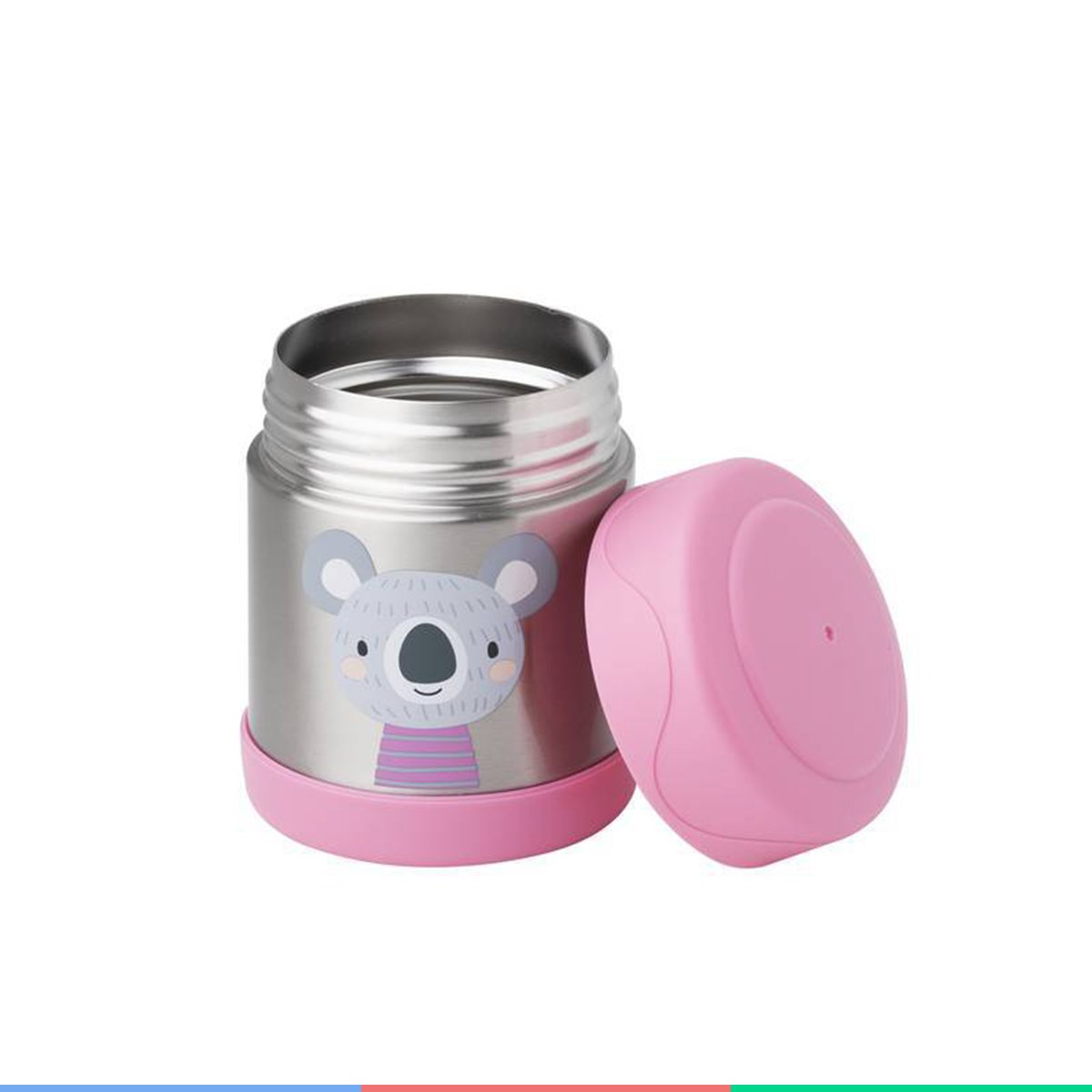Pote Térmico Bebê Infantil Alimentação Inox +6 Meses 330mL Aço ...