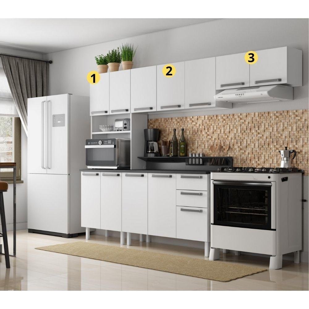 Kit Cozinha Modulada Verona 3 Peças Colormaq Branco | MadeiraMadeira