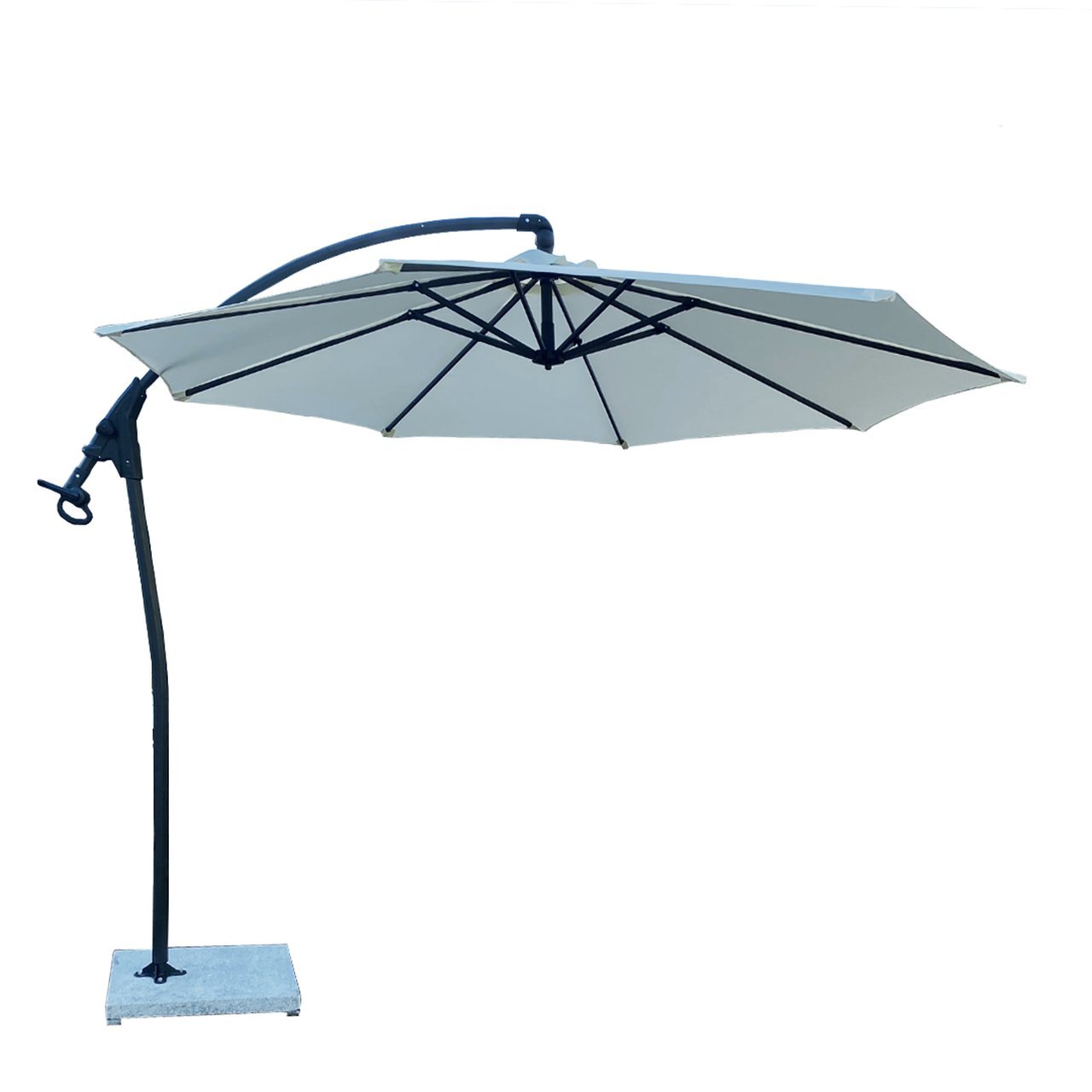 Ombrelone Noronha Concept Alumínio 3m Diametro C/ Base em Mármore SOL ...