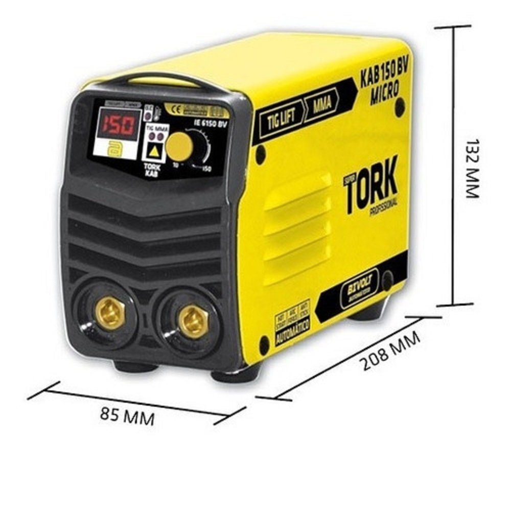 MAQUINA INVERSORA SOLDA 150A TIG MMA IE-6150 TORK + TOCHA | MadeiraMadeira