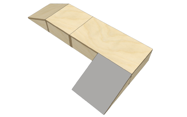 PLATAFORMA DE RAMPAS ALTA TARIMA - 4ITENS EcoTimber | MadeiraMadeira