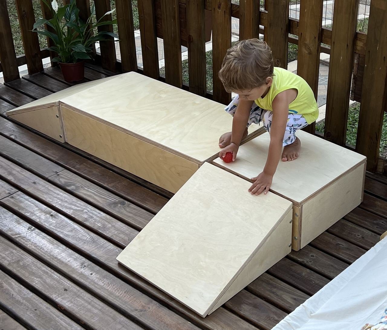 PLATAFORMA DE RAMPAS ALTA TARIMA - 4ITENS EcoTimber | MadeiraMadeira