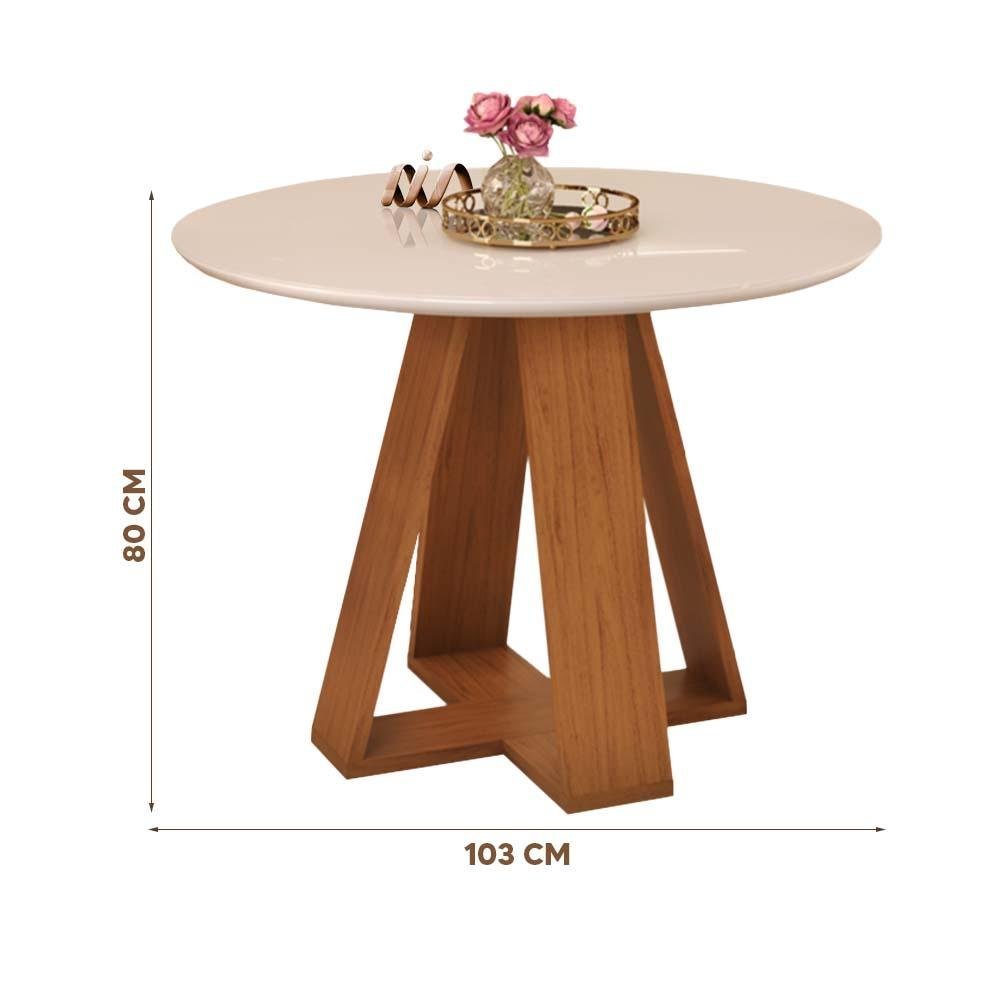 Mesa Redonda 4 Lugares para Sala de Jantar | MadeiraMadeira