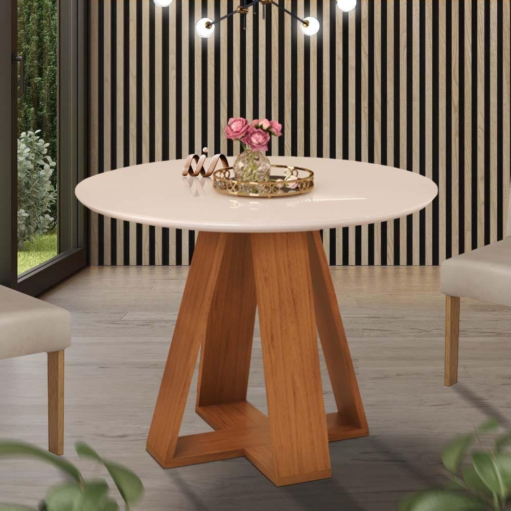 Mesa Redonda 4 Lugares para Sala de Jantar | MadeiraMadeira