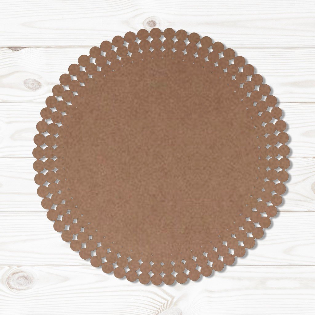 Sousplat em MDF Bolinhas Cru | MadeiraMadeira