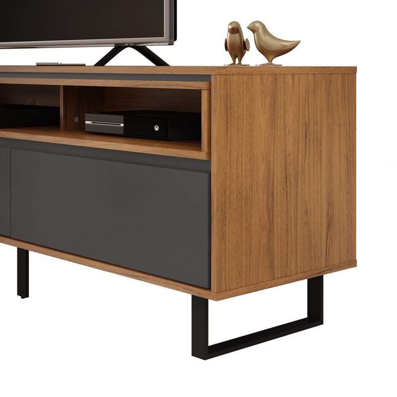 Bancada Rack Para Sala 3 Gavetas 226 cm Para TV Até 75 Polegadas Pés em ...