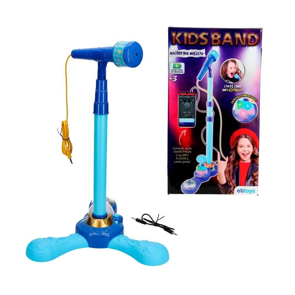 Microfone Musical Infantil Pedestal com Luz Etitoys | MadeiraMadeira