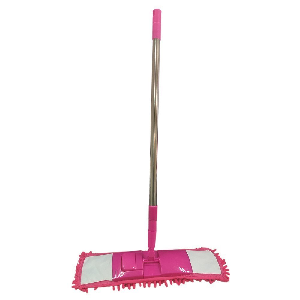 Vassoura Rodo Esfregão Mop Flat Microfibra Cabo Inox Telescó ...