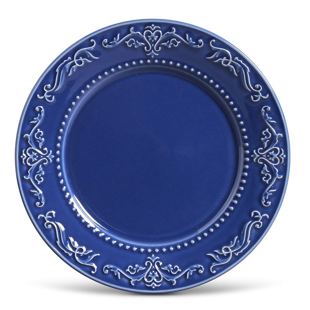 CONJUNTO DE PRATO RASO ACANTHUS AZUL NAVY 6UN PORTO BRASIL | MadeiraMadeira