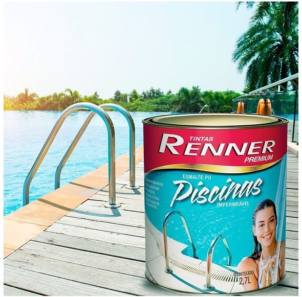 Esmalte Pu Piscinas Kit 4,5L Brilhante Branco Renner | MadeiraMadeira