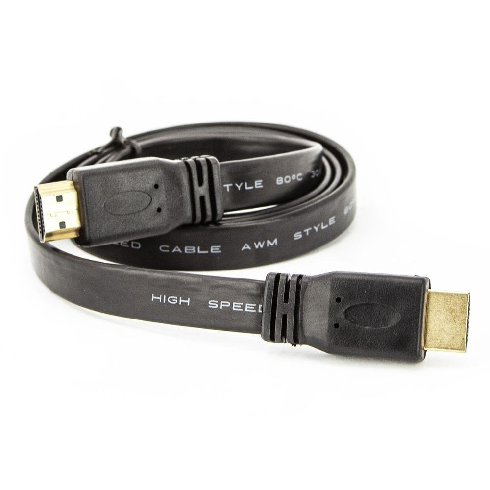 Cabo Hdmi Flat 2.0 - 25 Metros - Kit com 5 | MadeiraMadeira