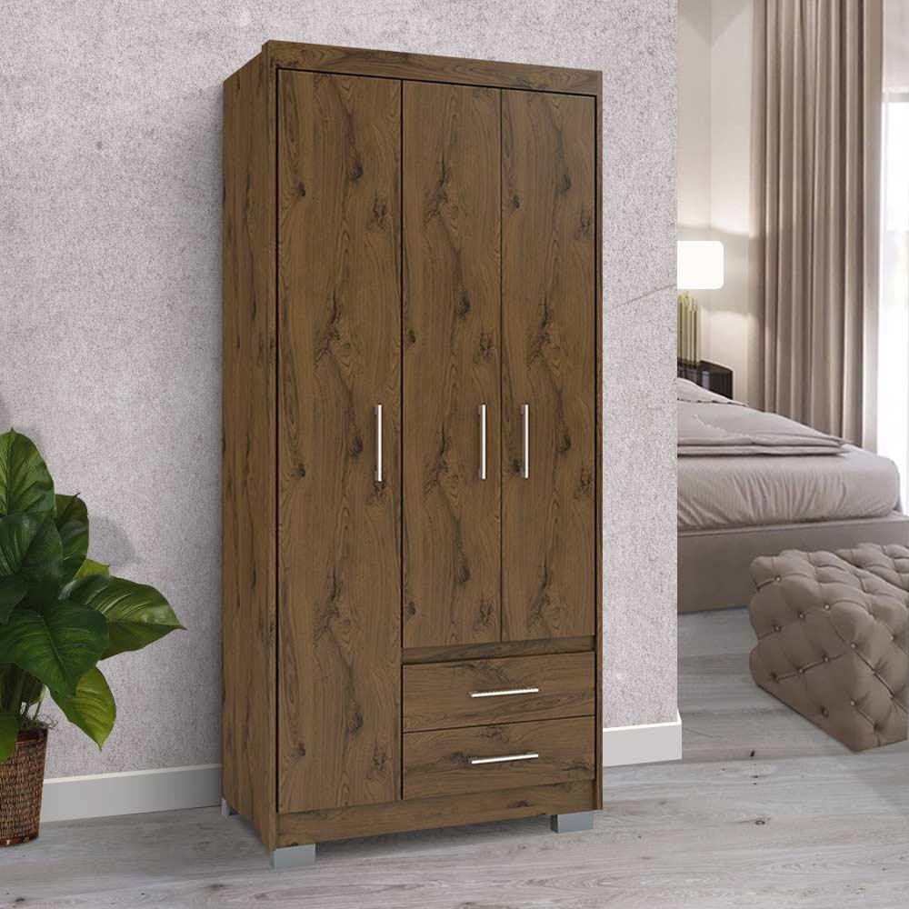 Guarda-Roupa Solteiro Pequeno Cappuccino Primacy Batrol | MadeiraMadeira