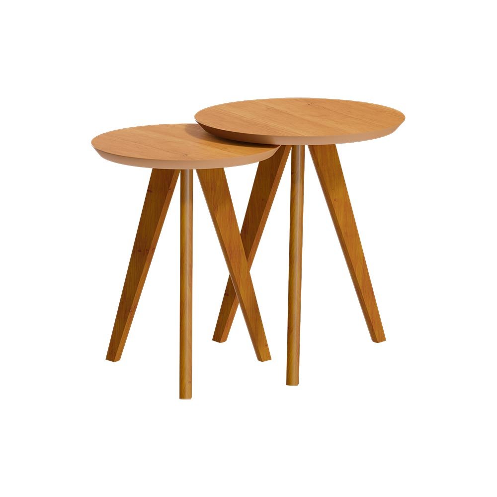 Conjunto Mesa Lateral Redonda - Nature | MadeiraMadeira