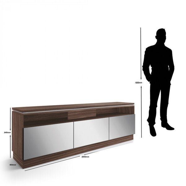 Rack para TVs até 79 Polegadas com Espelho 3 Portas Ubatuba Colibri ...